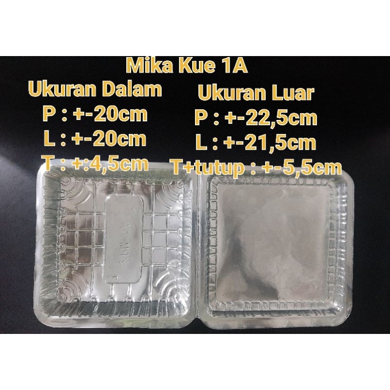 Jual Mika kue 1A / mika box ukuran 1A isi 50pcs / mika bolu jumbo ...