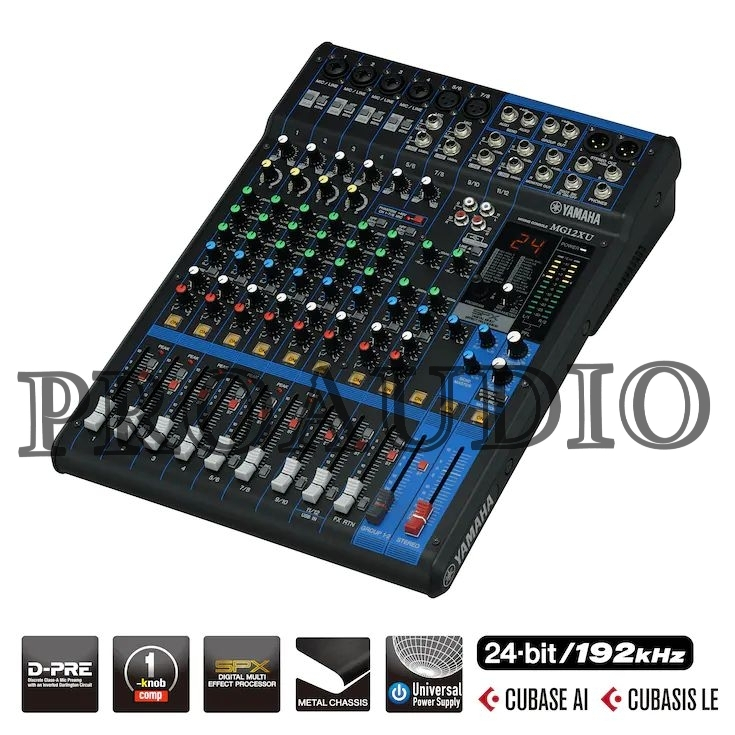 Jual YAMAHA MG12XU MG12 MG-12-XU Mixer USB 12 Input 6 Channel Original ...