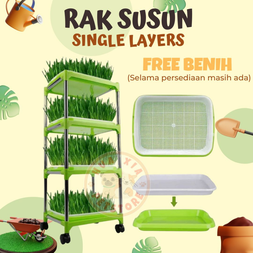 Jual Rak Susun Baskom Semai Rumput Kucing - Single Layers | Shopee ...