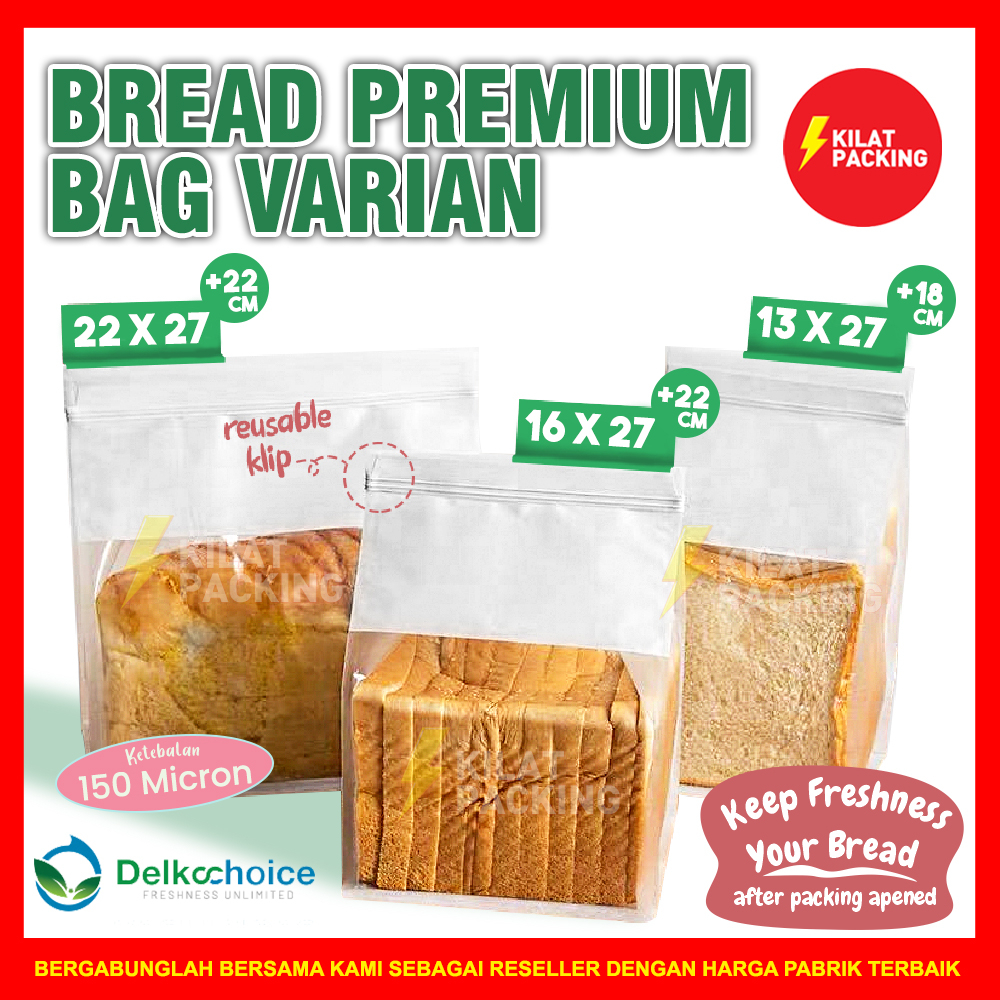 Jual Plastik Roti Ziplock Delkochoice / Plastik Bungkus Roti Tawar ...