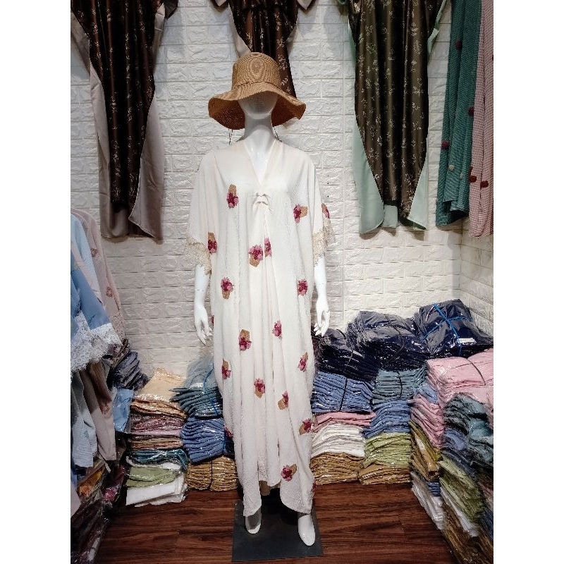 Jual Kaftan Sulam Dress Wanita WONJU Series | Shopee Indonesia