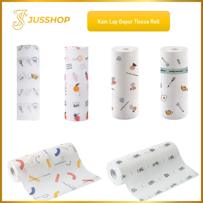 Jual Kain Lap Dapur Tisu Roll Motif Kain Lap Tissue Anti Minyak ...
