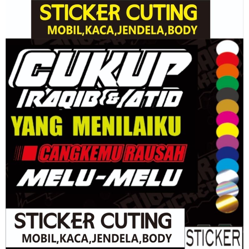 Jual stikercuting kata-kata #sticker Cuting #sticker cutting untuk ...