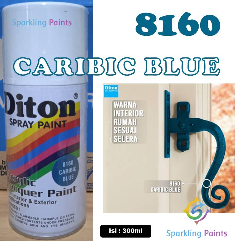Jual Pilox Diton Caribic Blue 8160 300ml Warna Biru Karibia Metalik ...