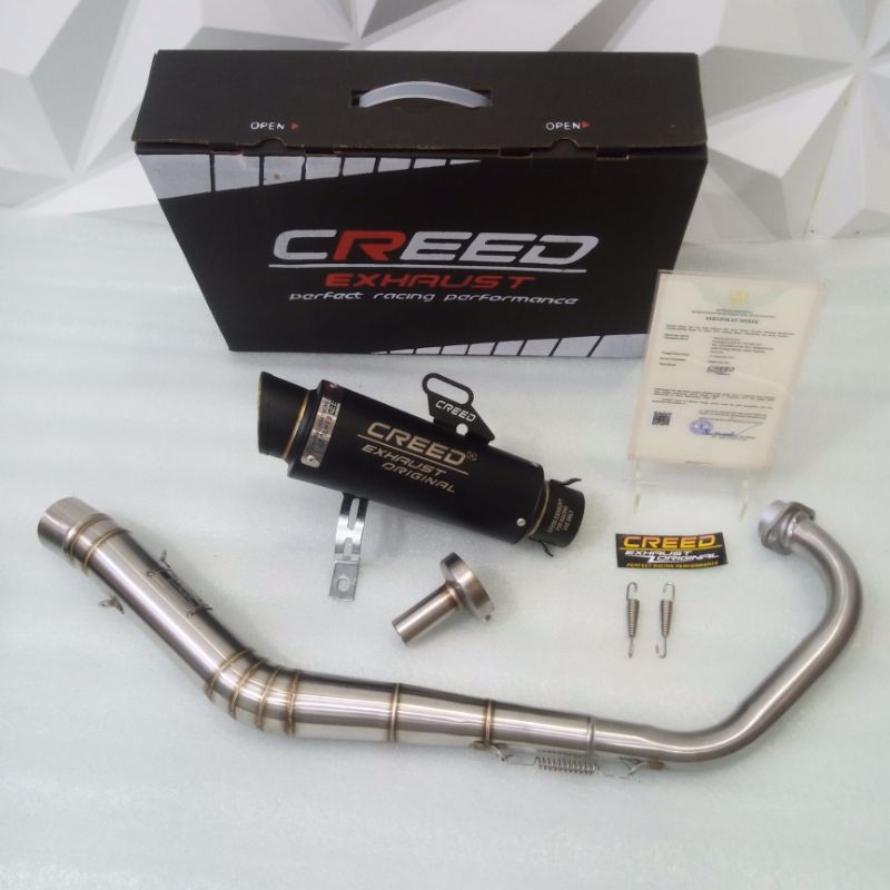 Jual Knalpot CREED EXHAUST ORIGINAL TR -1 BLACK COATING R15 V1-V3 CB ...