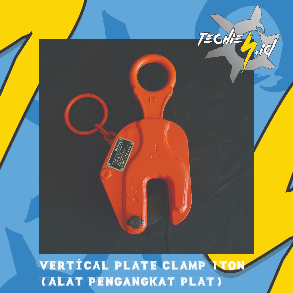 Jual Vertical Plate Clamp / Lifting Clamp 1Ton (Alat Pengangkat Plat ...