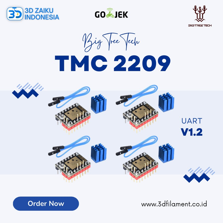 Jual Original BigTreeTech TMC 2209 TMC2209 V1.2 UART Mode Stepper Driver | Shopee Indonesia