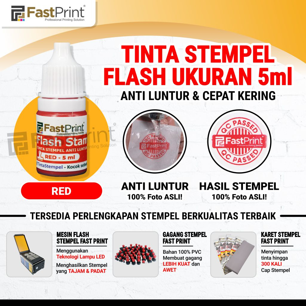 Jual Fast Print Tinta Stempel Flash Ink 5 ML | Shopee Indonesia