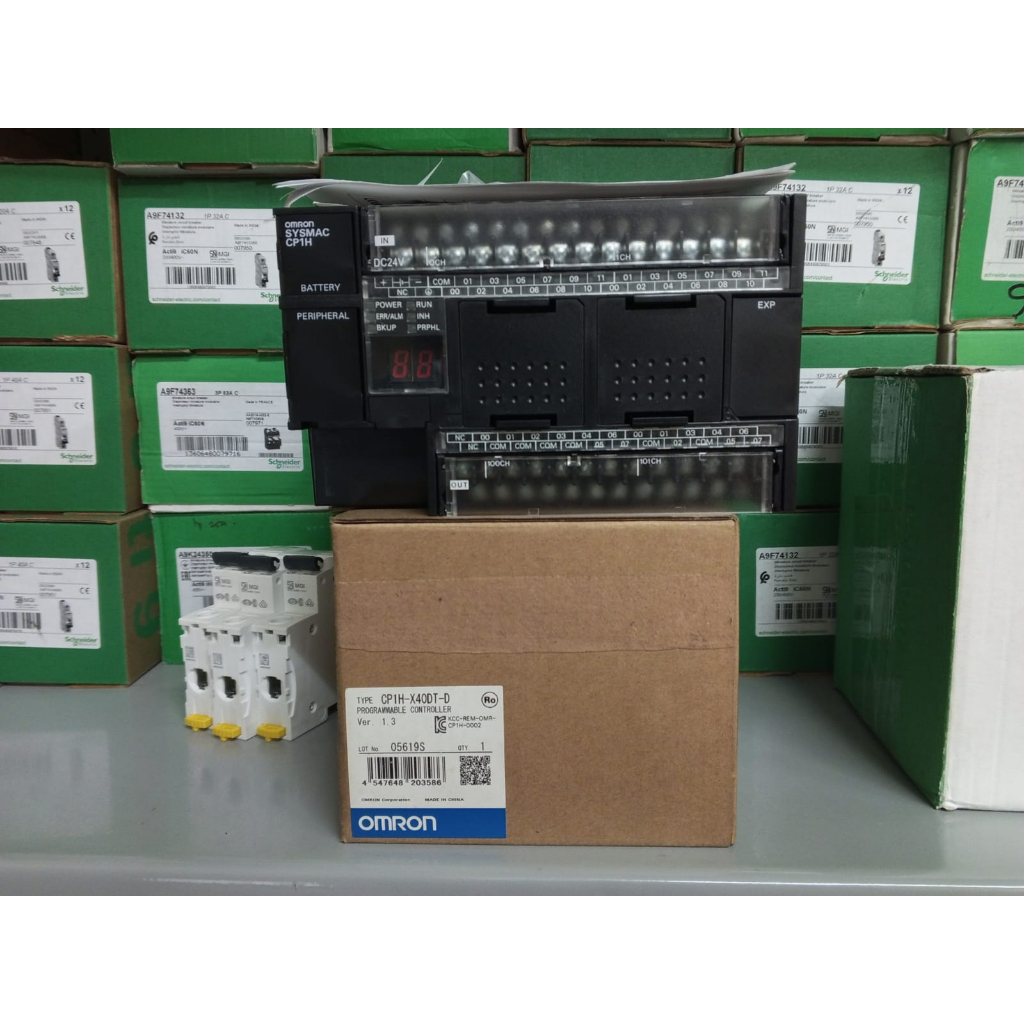 Jual Omron CP1H PLC CP1H-X40DT-D CP1HX40DTD 24VDC Input 40 | Shopee ...