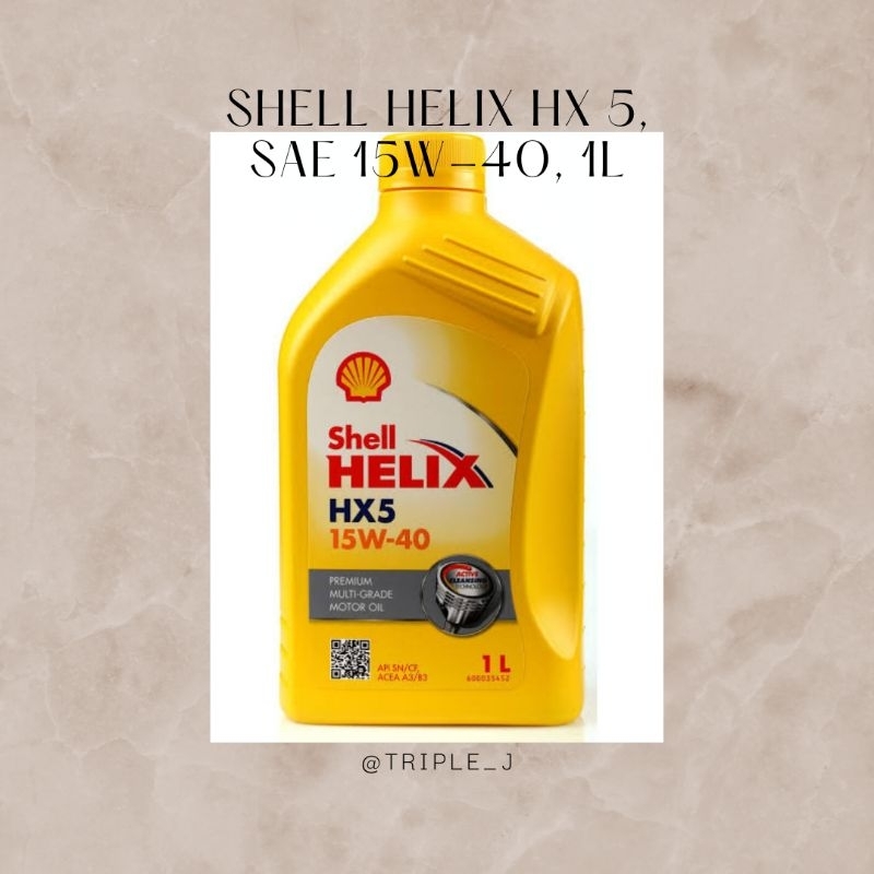 Jual Oli Mesin bensin Original Barcode scan Shell Helix HX5 15w-40 1 ...