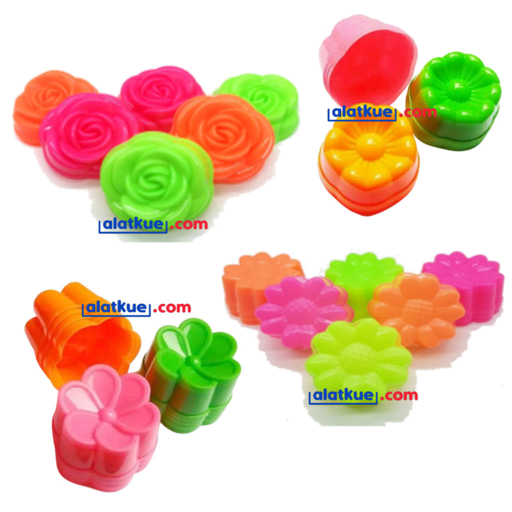 Jual Murah!! isi 12 Cetakan Plastik Kukus Puding Nasi Cetakan Putu Ayu ...
