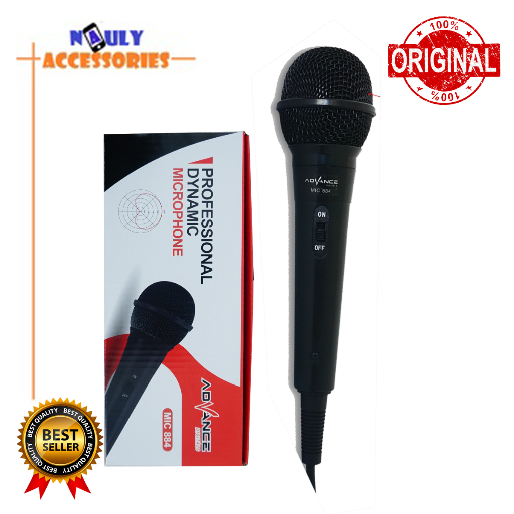 Jual Advance MIC884 Dengan Kabel Mikrofon Dynamic Microphone Mic ...