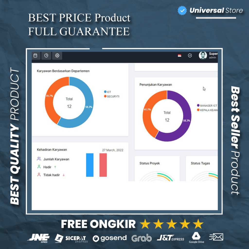 Jual Source Code Aplikasi Berbasis Web HRD HRIS Payroll dan Penggajian Absensi Cuti PHP Premium ...