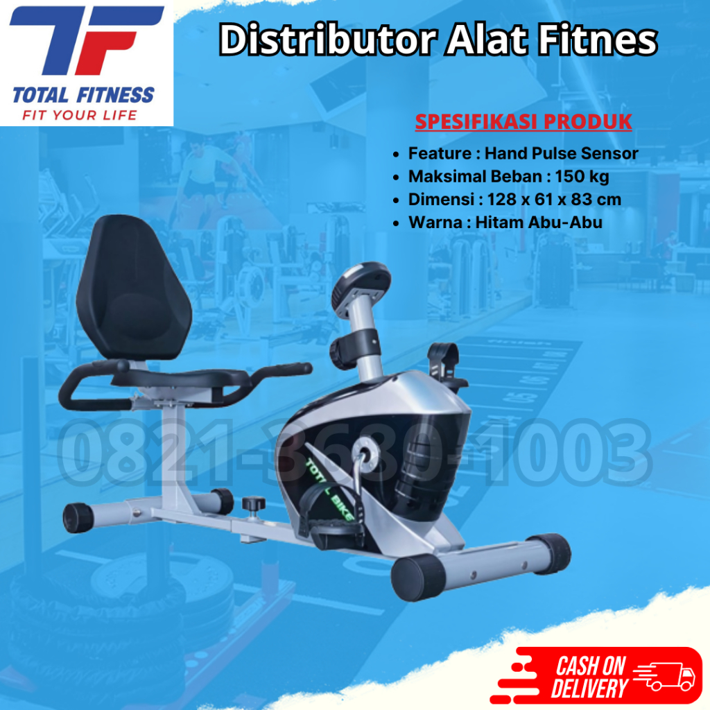 Jual sepeda statis tl 8580 recumbent bike terapi total fitness | Shopee ...