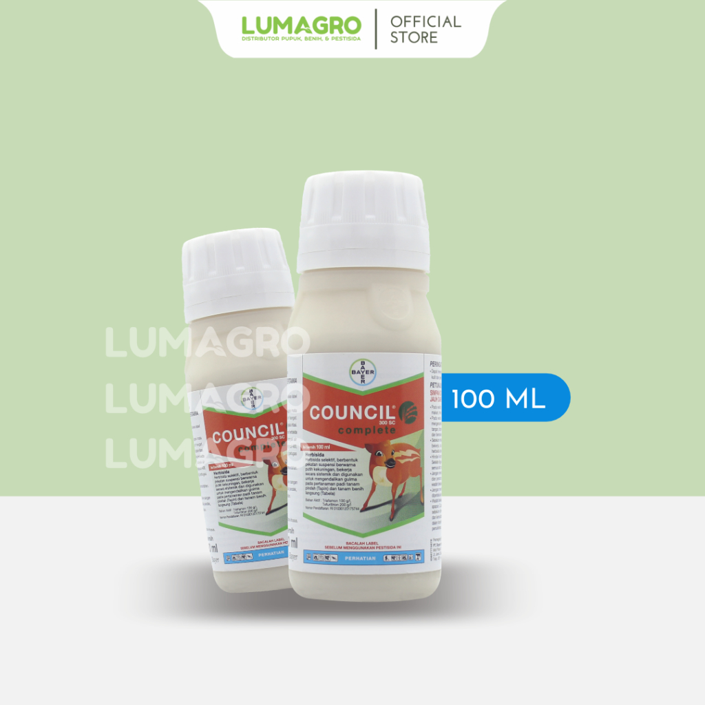 Jual Herbisida Council Complete 300 SC 100ml Tefuriltrion Triafamon ...