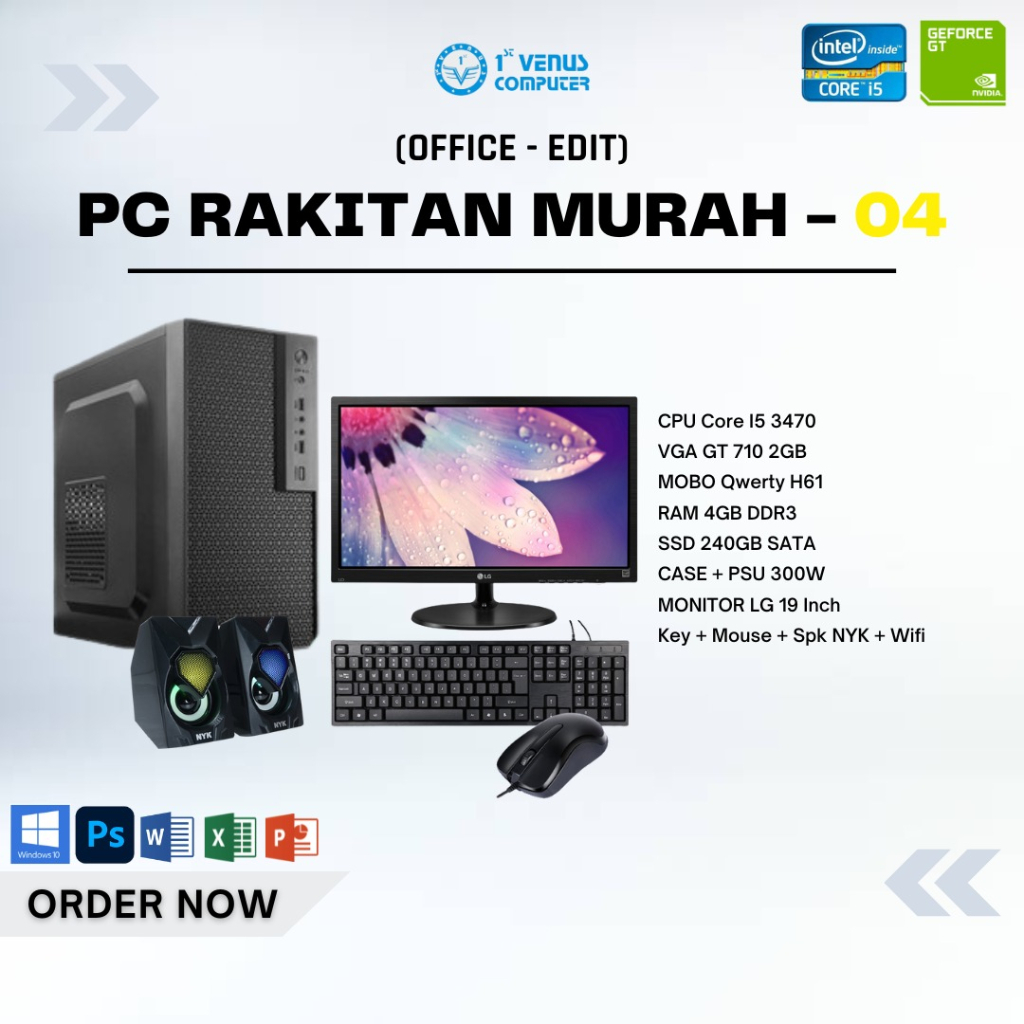 Jual PC RAKITAN KOMPUTER MURAH QWERTY - 04 (OFFICE - EDIT) | Shopee ...