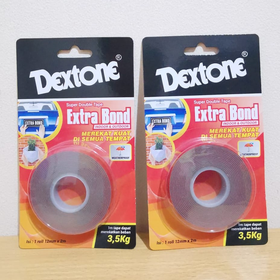 Jual [Ecer] Double Tip Kuat Double Tape Dextone Extra Bond Tahan Cuaca ...