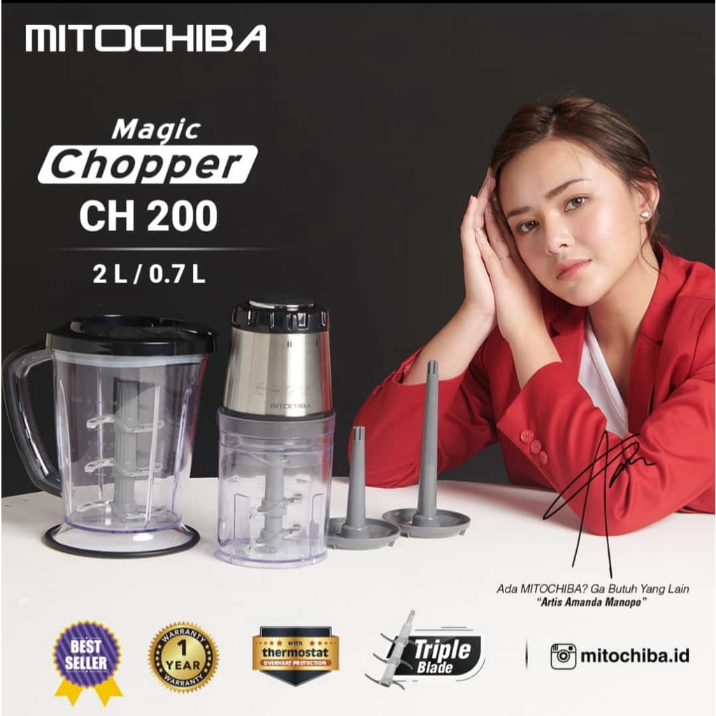 Jual MITOCHIBA Food Chopper CH 200 / Food Processor MITOCHIBA CH100 ...