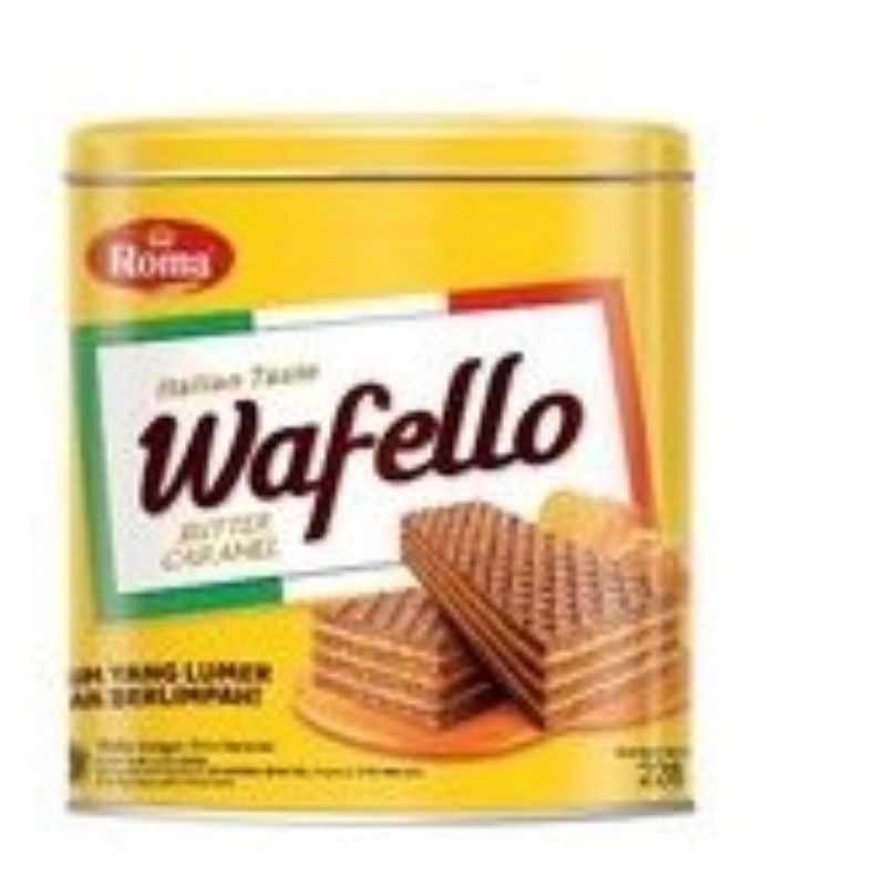 Jual roma wafello wafer italian kaleng 234 gr butter caramel | Shopee ...