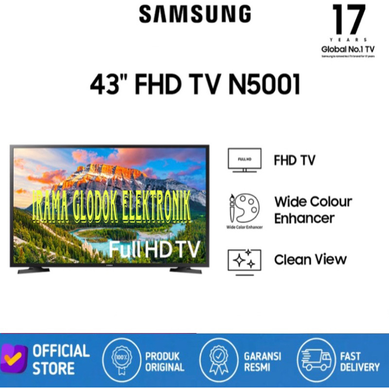Jual TV LED SAMSUNG 43 Inch 43N5001 Digital TV Full HD + Breket Led 43 Inch | Shopee Indonesia