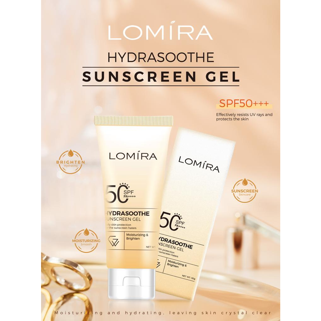 Jual LOMIRA HYDRASOOTHE SUNSCREEN GEL SPF 50 PA+++ ORIGINAL | Shopee ...