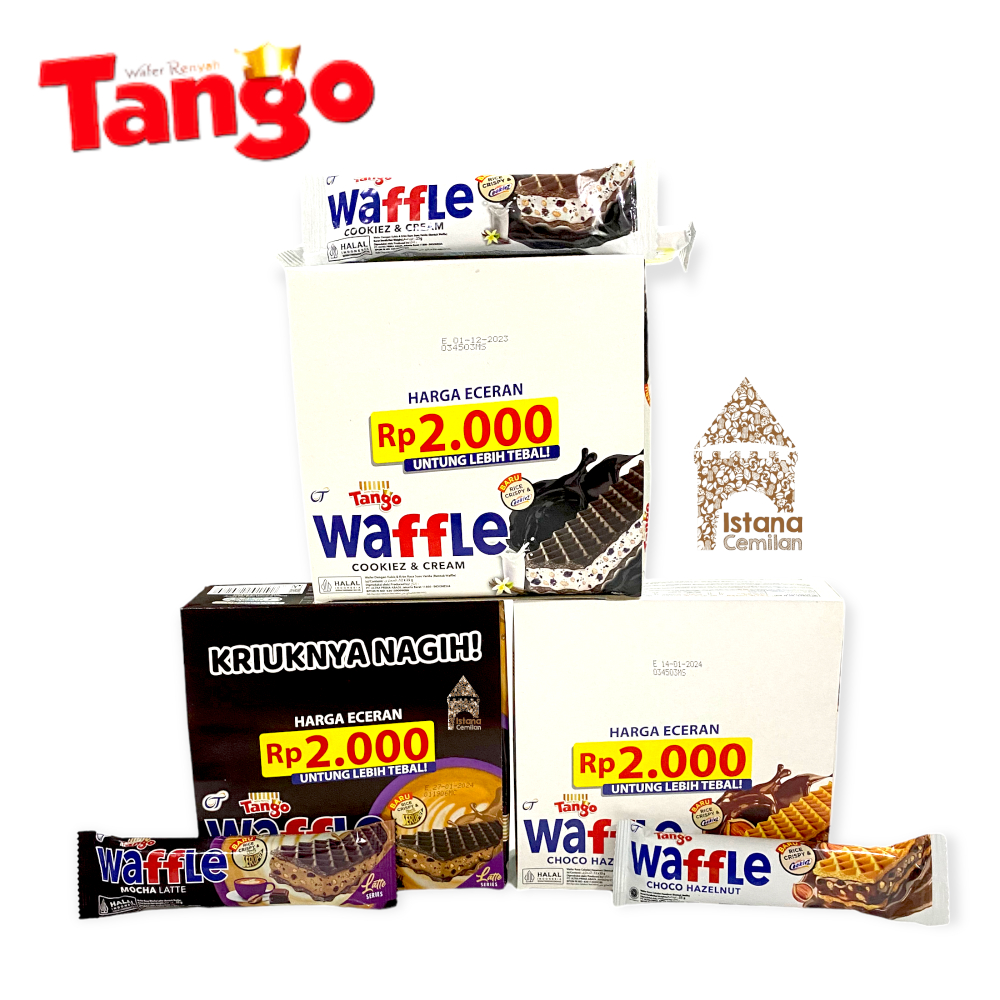 Jual Tango Waffle Cookiez & Cream / Mocha Latte / Choco Hazelnut Wafer ...