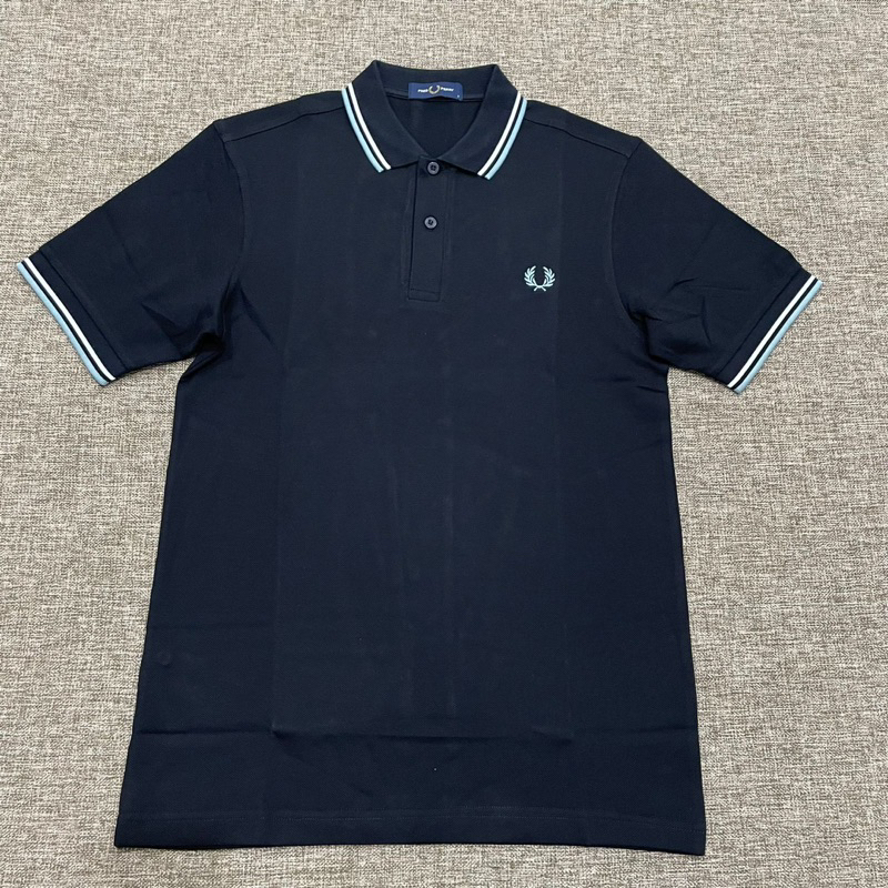 Jual Fred Perry Light Blue White Tipped Polo Black Original | Shopee ...