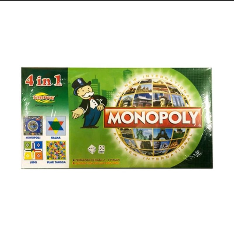 Jual Mainan Monopoly 4in1 (Monopoli, Ular Tangga, Halma, Ludo) | Shopee ...