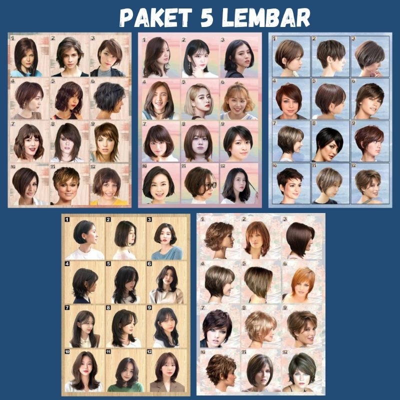Jual POSTER SALON POSTER MODEL POTONG RAMBUT WANITA POSTER POTONG ...