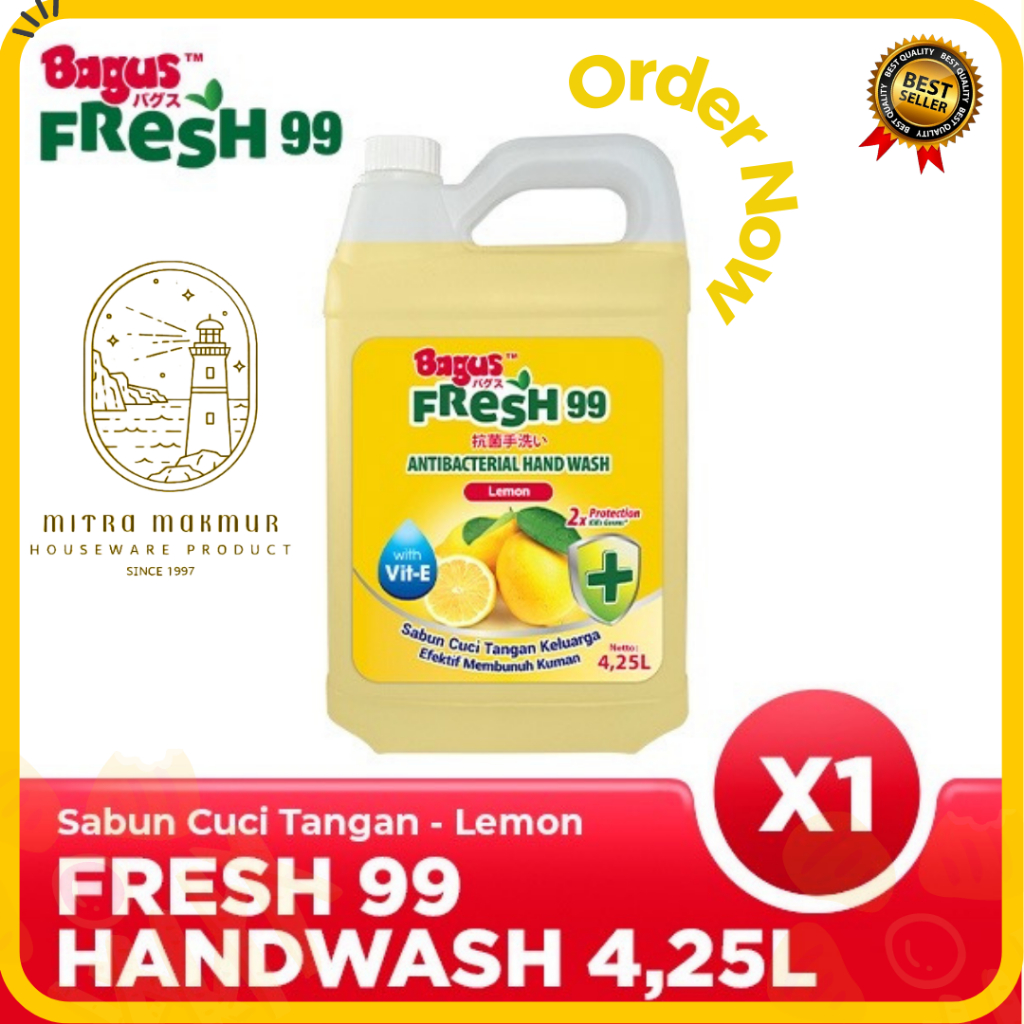 Jual SALE!! BAGUS FRESH 99 ANTIBACTERIAL HAND WASH JERIGEN 4,25 LITER ...