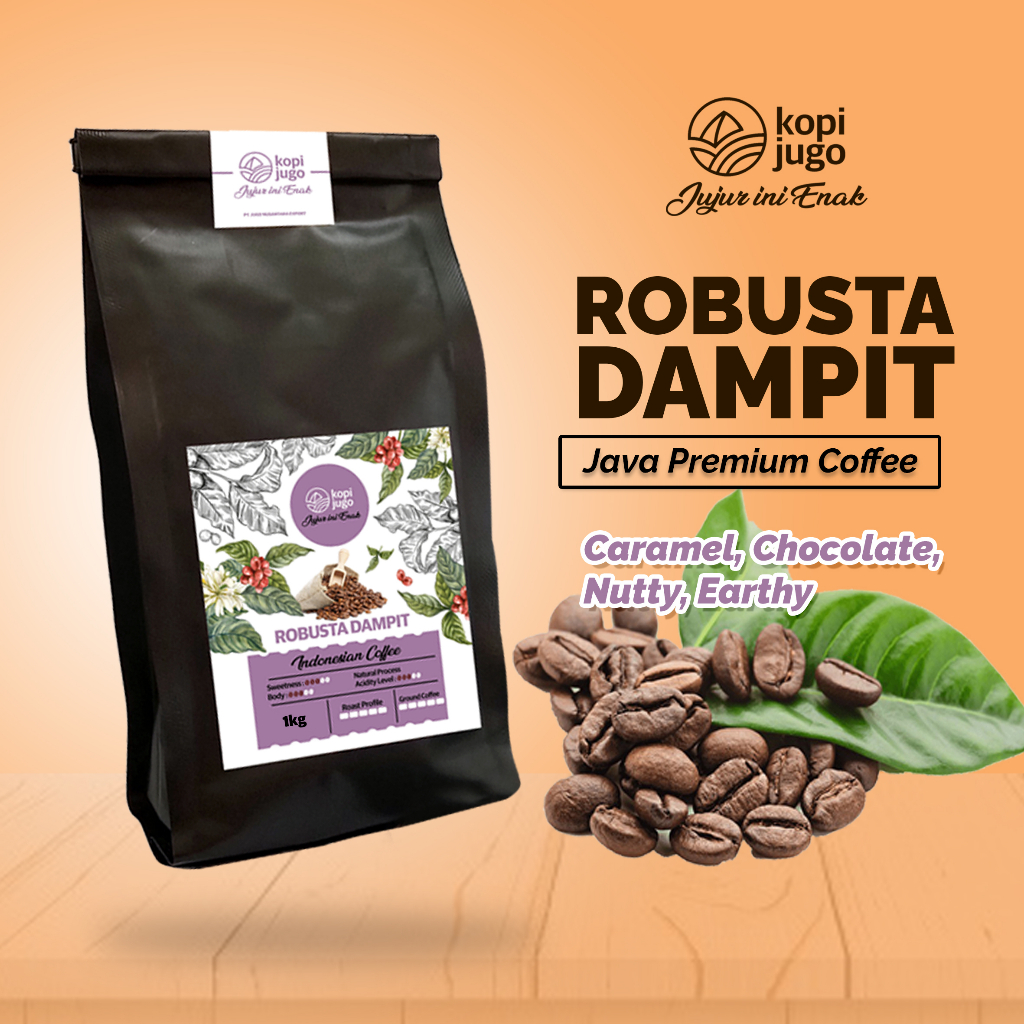 Jual KOPI JUGO Kopi Robusta Dampit / Biji Kopi Bubuk Murni Asli Kopi ...