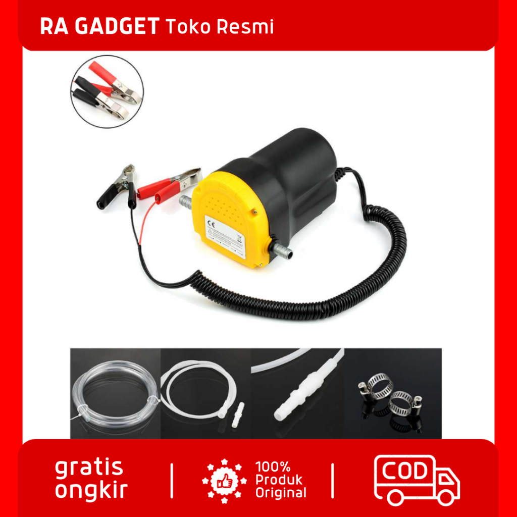 Jual Pompa Elektrik Transfer Oli Mobil Fluid Pump Tenaga Listrik 12V ...