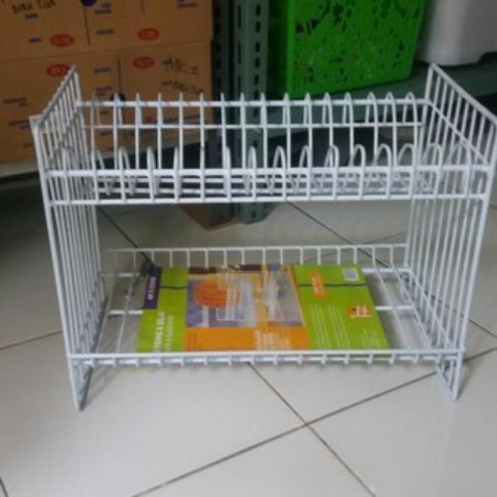 Jual RAK PIRING BESI 2 TINGKAT / 3 TINGKAT ANTI KARAT | Shopee Indonesia