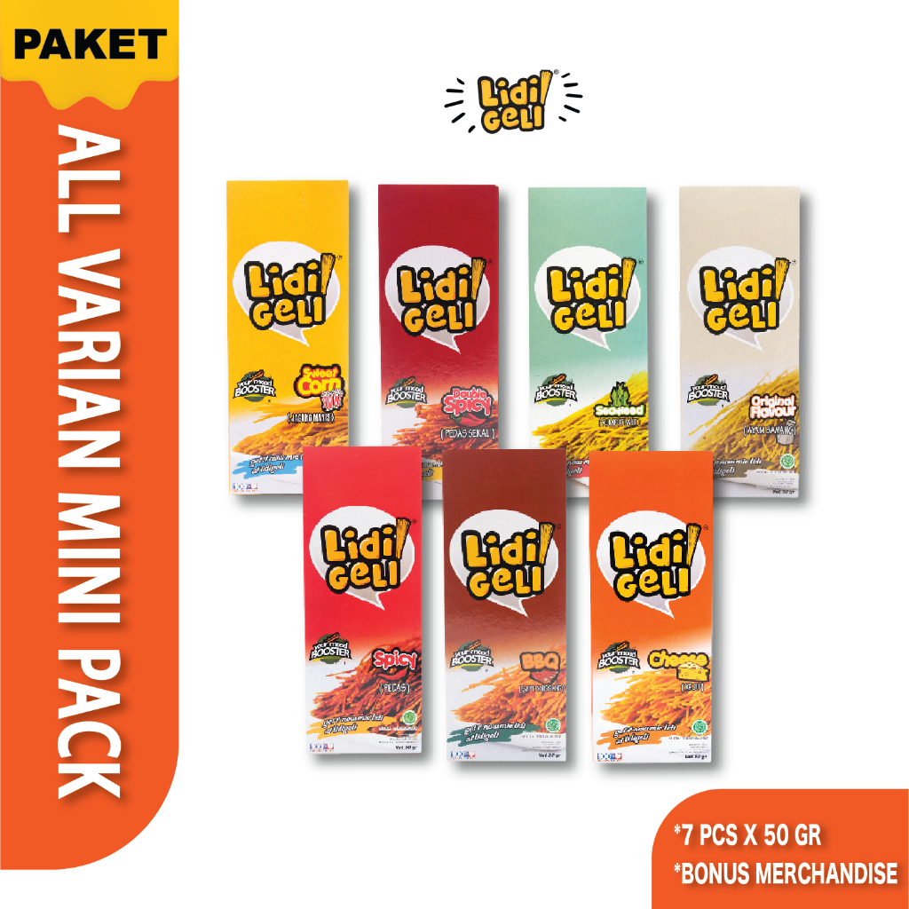 Jual Lidi Geli Paket All Variant 50gr (7 Pcs) | Shopee Indonesia