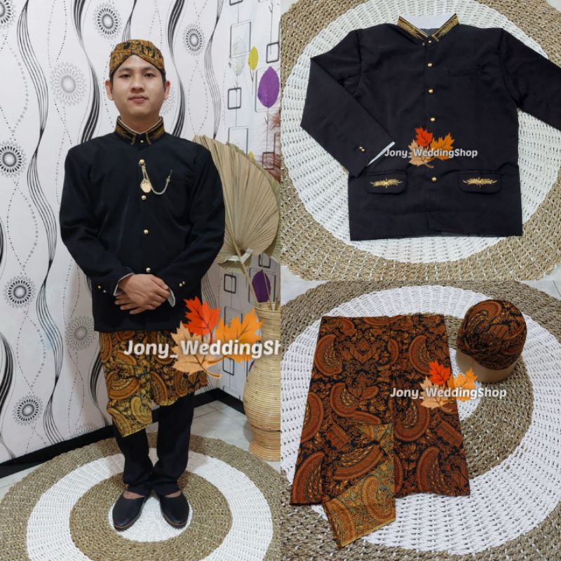 Jual [1set] Pakaian Adat Sunda / Beskap + Sapit Urang + Blangkon ...