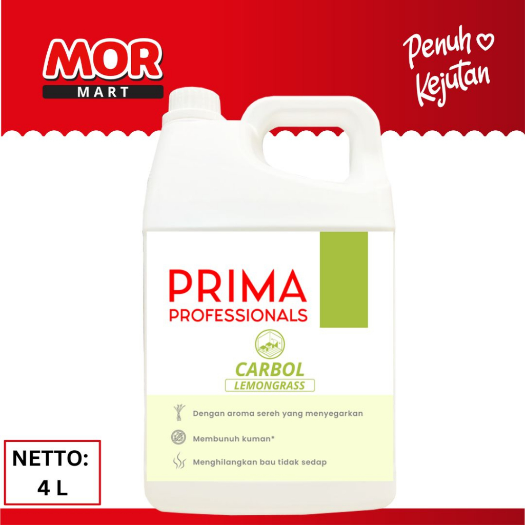 Jual PRIMA Lemon Grass Karbol Carbol Serai Galon 4 L | Shopee Indonesia
