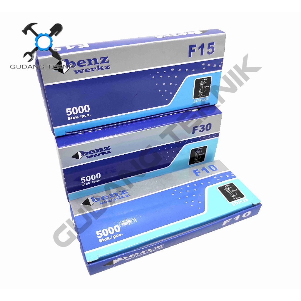 Jual Isi Staples Paku Tembak F10 F15 F20 F25 F30 LURUS 5000pcs BENZ / Refil Refill Isi Ulang ...