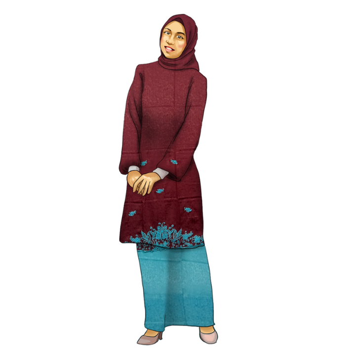 Jual Sircinta Bahan Baju Kurung KPSD | Motif Pinggul Butterfly ...