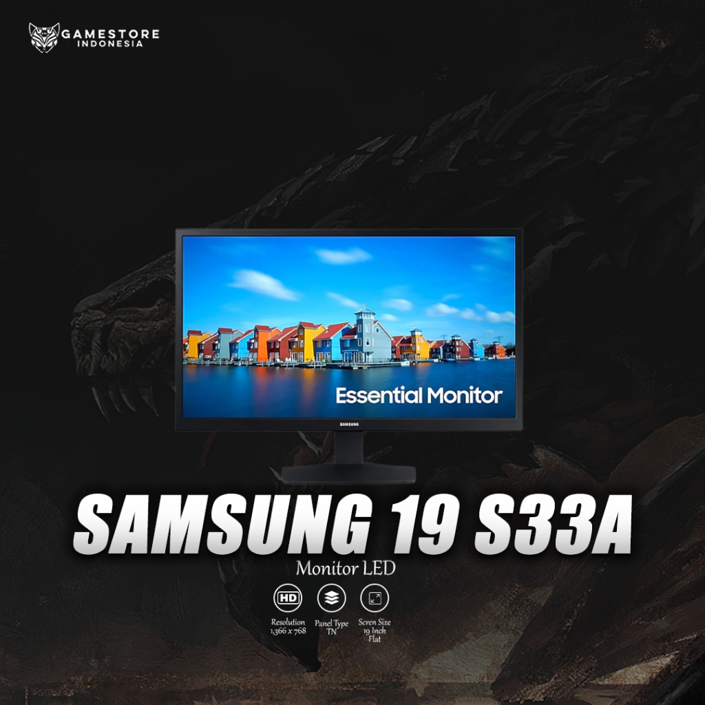 Jual SAMSUNG 19" SA33 HD Monitor with Eye-saving Feature and Dual ...