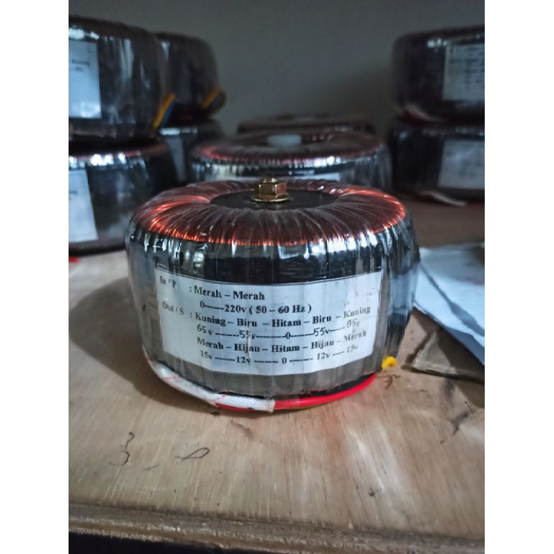Jual trafo toroid donat 5a ct65v..55v murni | Shopee Indonesia