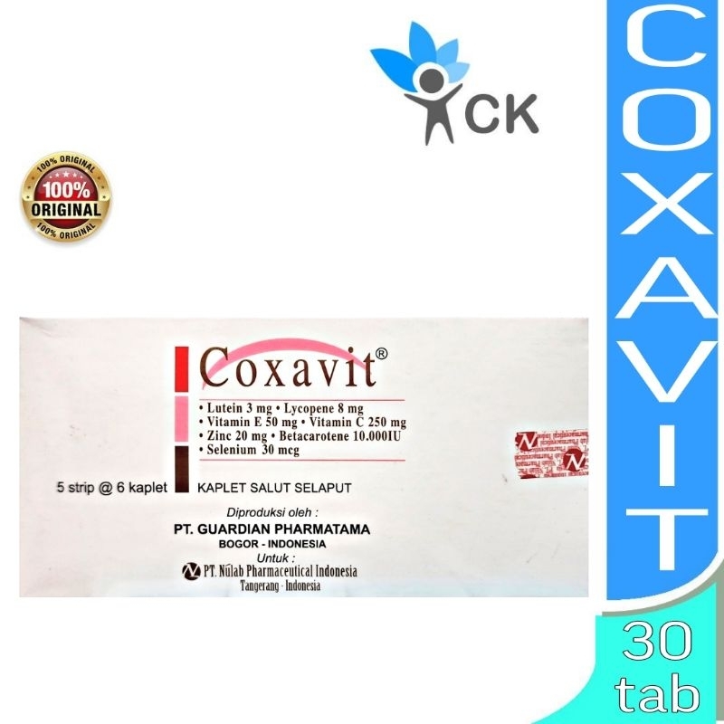 Jual COXAVIT BOX ISI 30 antioksidan dan vitamin daya tahan tubuh ...