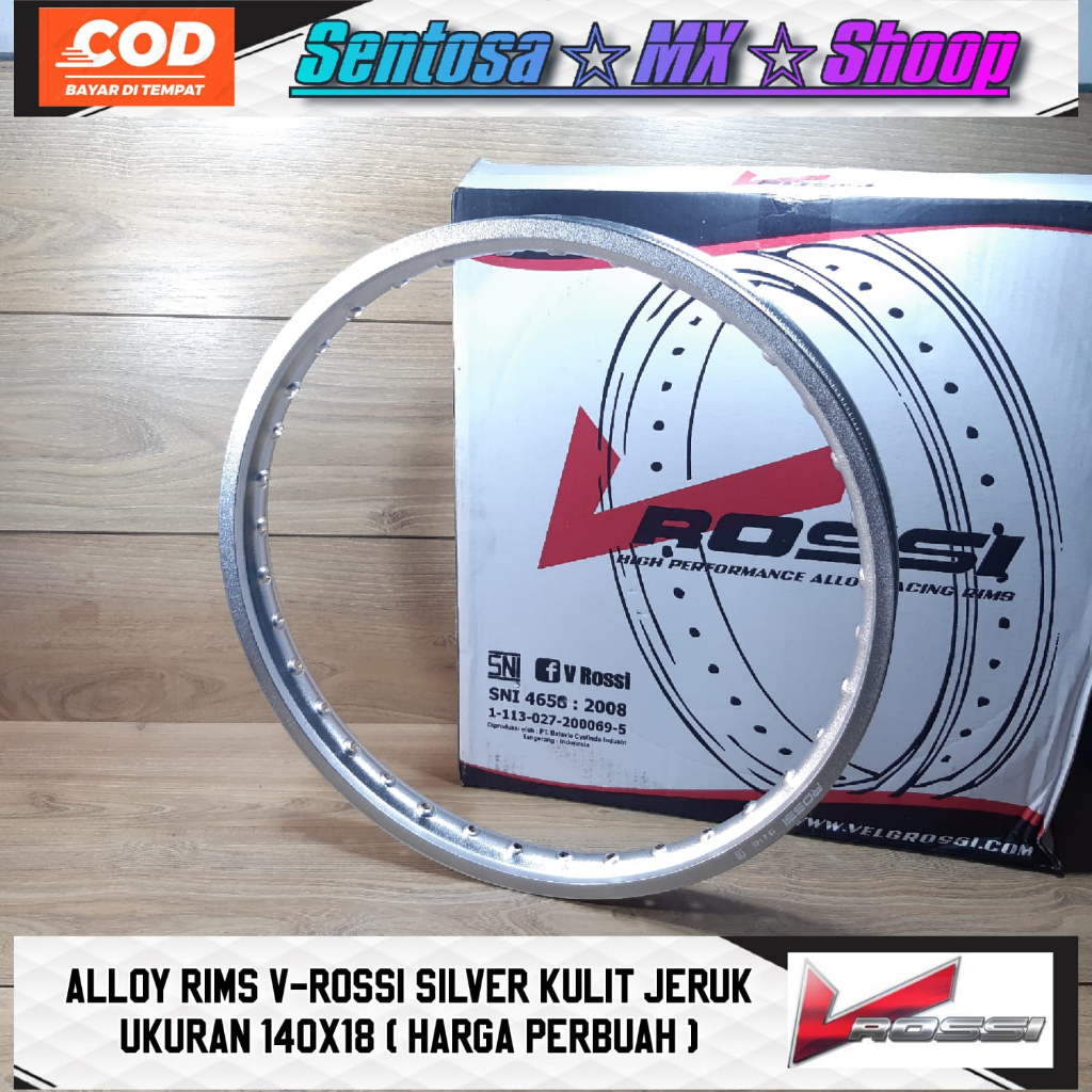 Jual VELG / ALLOY RIMS 140 RING 18 V-ROSSI WARNA SILVER SAND BRUSH ...