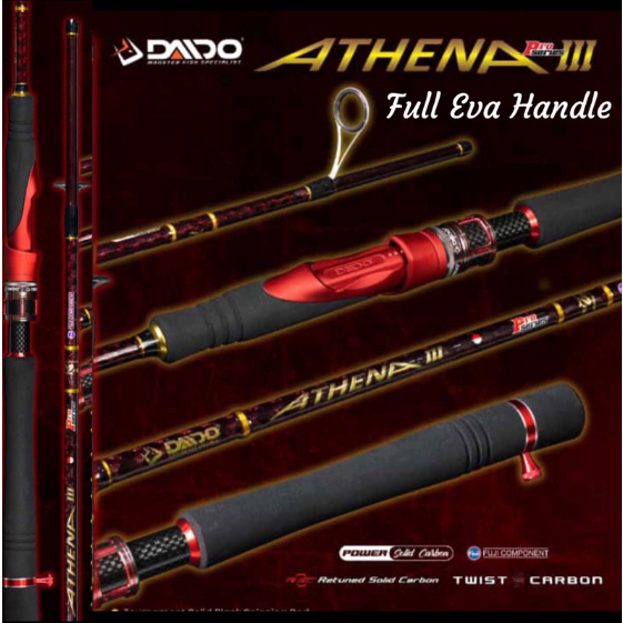 Jual Joran Daido Athena III 3 Pro Series Ring Fuji 4-12 6-14 7-15 8-17 10-20 lb packing pipa ...