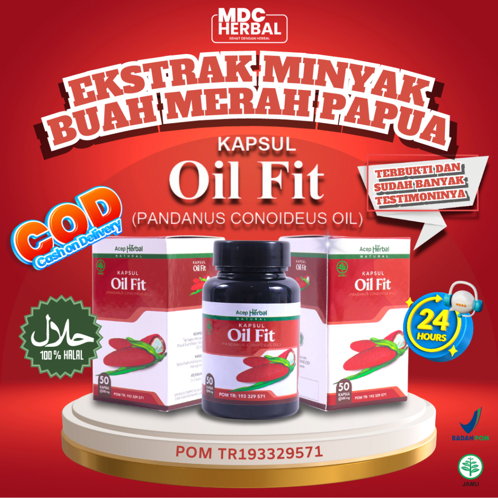 Jual Obat Herbal Oil Fit Kapsul Minyak Buah Merah Papua Original Untuk ...