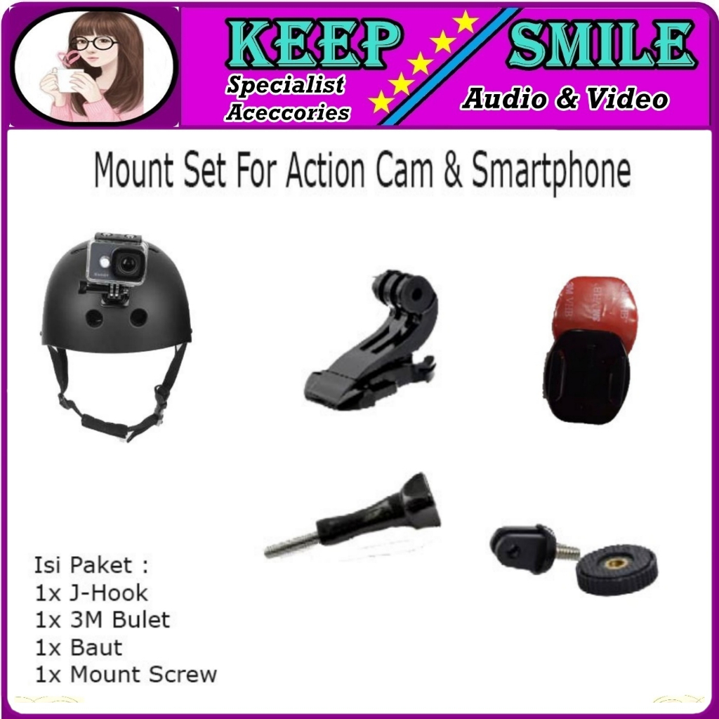 Jual Gopro Mount Set For Action Camera & Smartphone | Shopee Indonesia