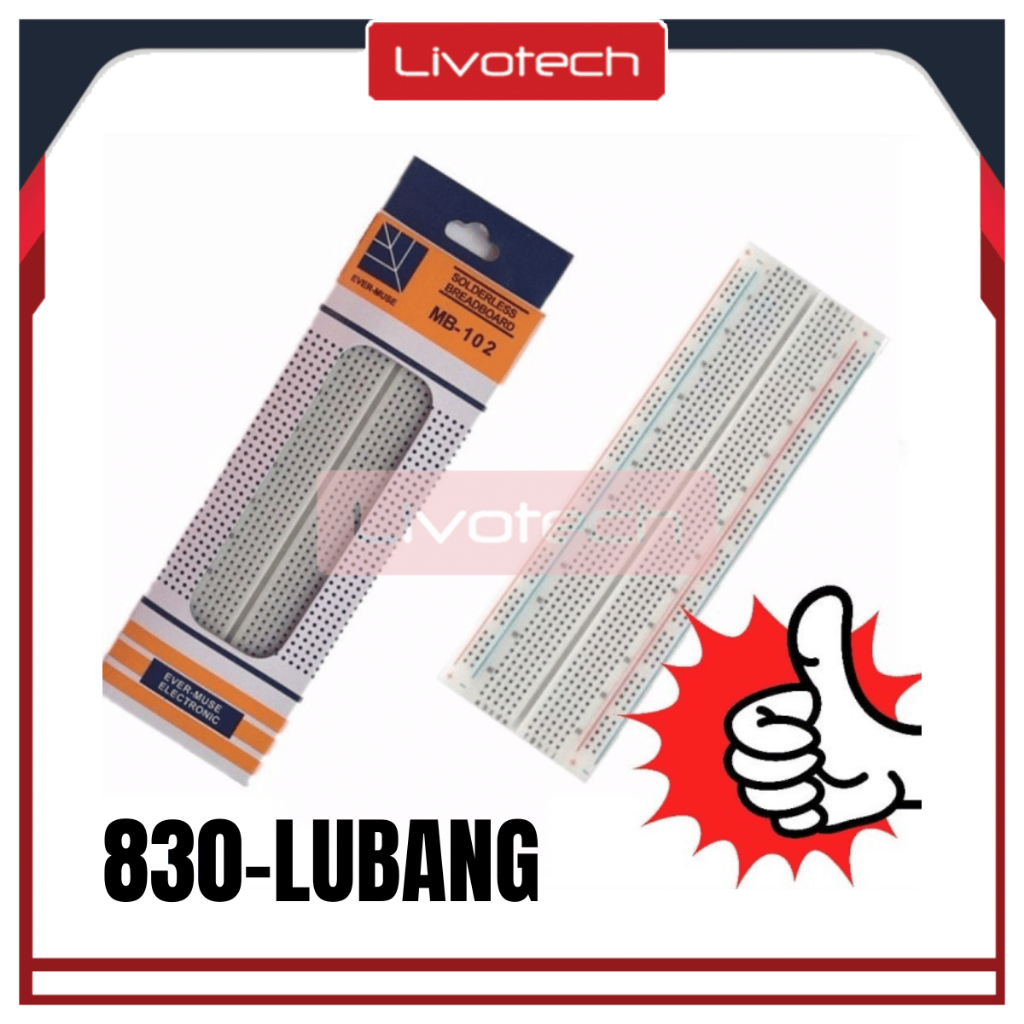 Jual Breadboard Mb 102 830 Lubang Solderless Project Arduino Dll