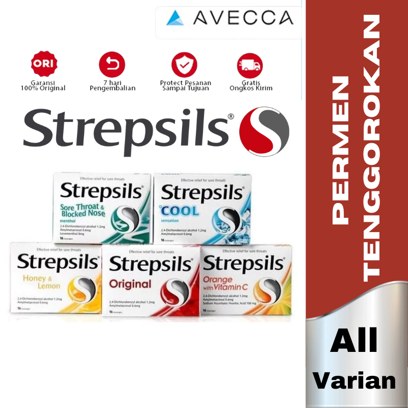 Jual Strepsil Original / Strepsil Honey Lemon / Strepsil Cool ...