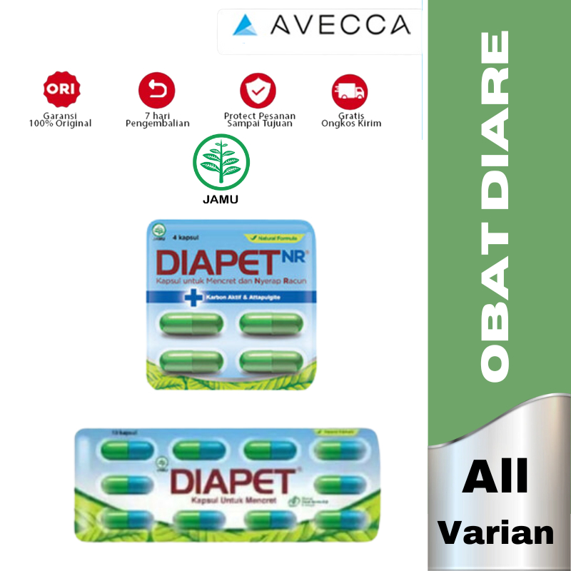 Jual Diapet NR 1 Blister Isi 4 Kapsul / Obat Diare / Mengatasi Mencret ...