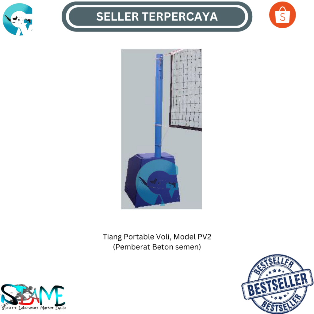 Jual Tiang Portable Voli, Model PV2 (Pemberat Beton semen) | Shopee ...