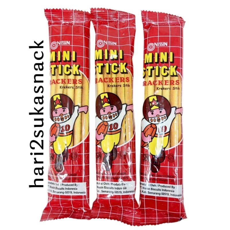 Jual Nissin Mini Stick Merah 25 gram Biskuit Crackers Stik Jadul ...